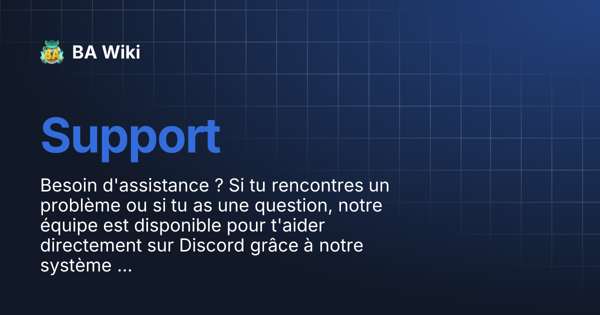 Support | BA Wiki