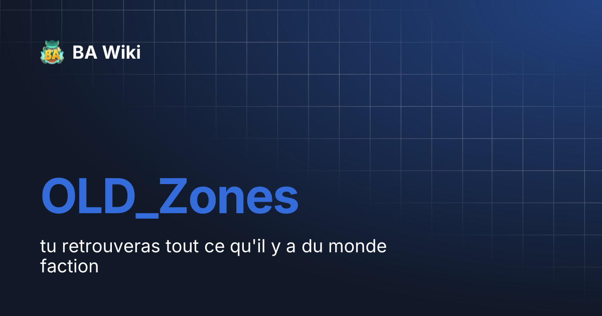 Zones | BA Wiki
